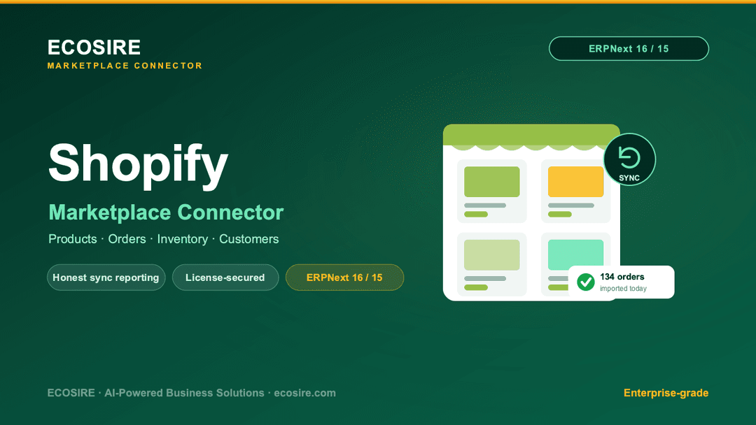 Shopify Store Management (ERPNext) — Storefront Platforms App for ERPNext